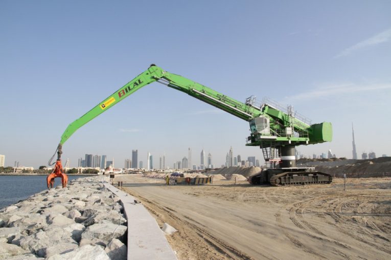 Land reclamation in Dubai relies on precise sea wall positioning down ...