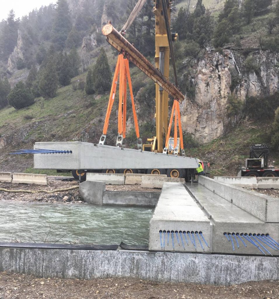 Oldcastle Precast produce post-tensioned bridge slabs for Pine Basin ...