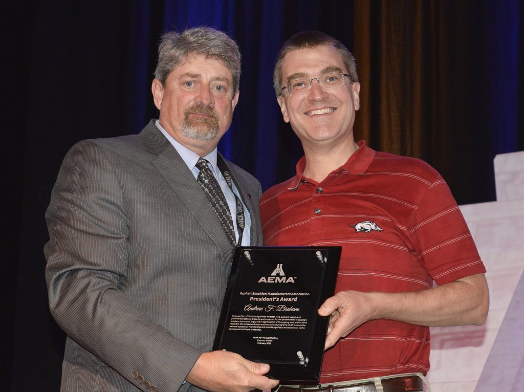 Dr. Andrew F. Braham was awarded the 2019 AEMA President’s Award ...