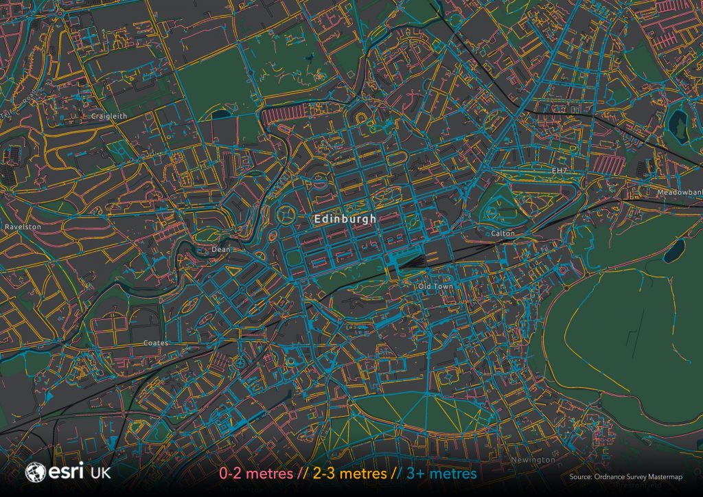 ESRI maps of pavement widths in UK help local authorities with social ...