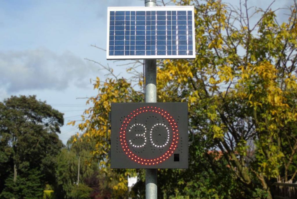 Speed warning signs installed by SWARCO Traffic for Melsonby Parish ...
