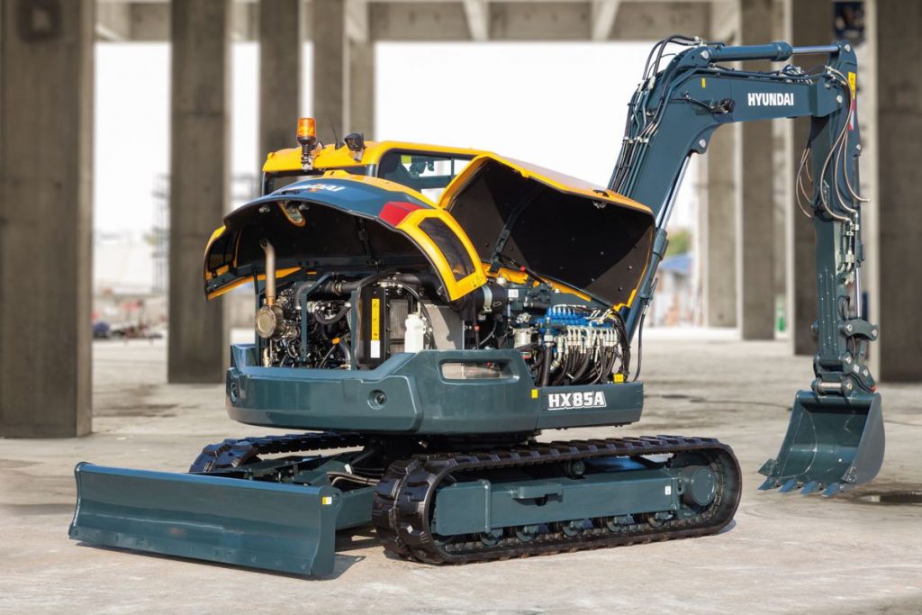 Compact Hyundai HX85A midi excavator delivers exceptional power ...