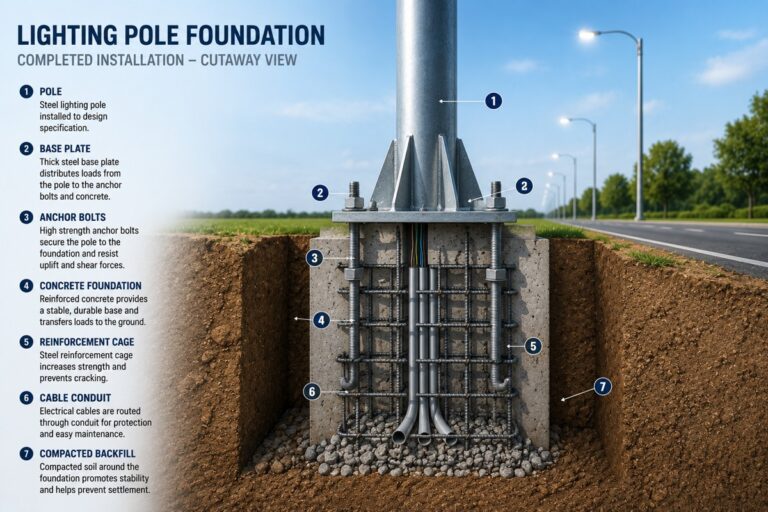 Why Pole Foundation Planning Matters in Road Lighting Projects ...